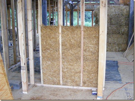 Cedar Ridge Farm: Light clay straw wall infill: trying it out